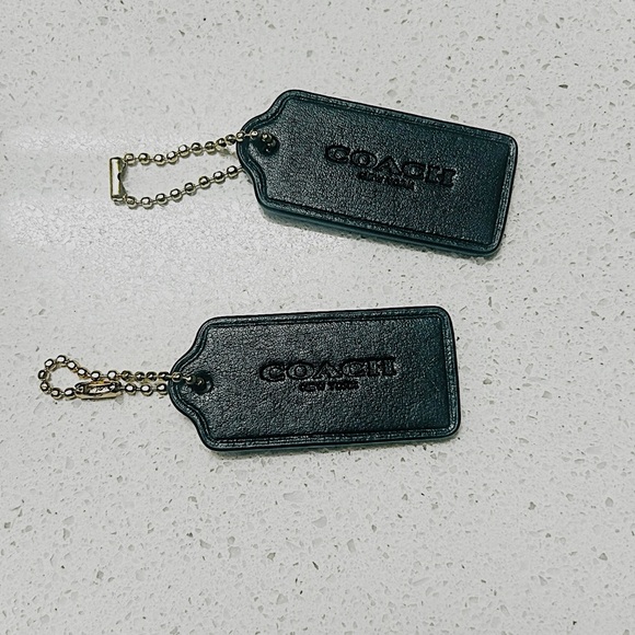 Coach | Bags | 2 Large Coach New York Black And Gold Tags | Poshmark